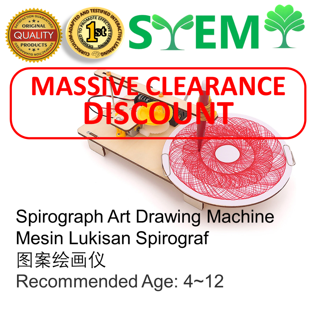 DIY Spirograph Drawing Machine / Mesin Lukisan Spirograf / 绘画仪 STEAM/STEM MASSIVE CLEARANCE ...