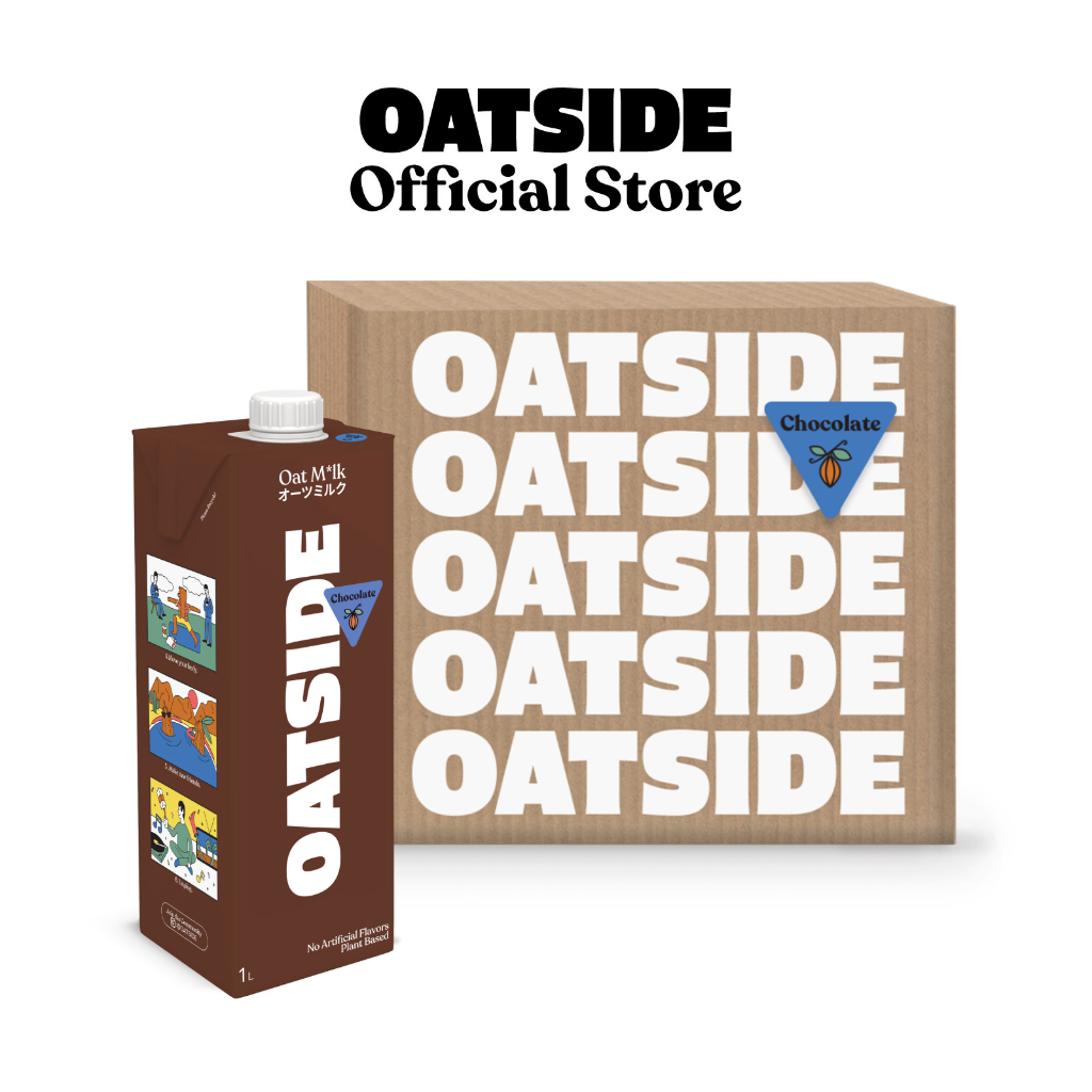 OATSIDE Chocolate Oat Milk 1L x 6 - Dairy Free, Rich, Made with Real ...