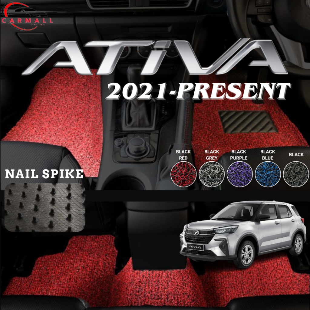 Perodua Ativa D55L X/H/AV Precut Car Carpet 5pcs (Set) 12MM Thickness ...