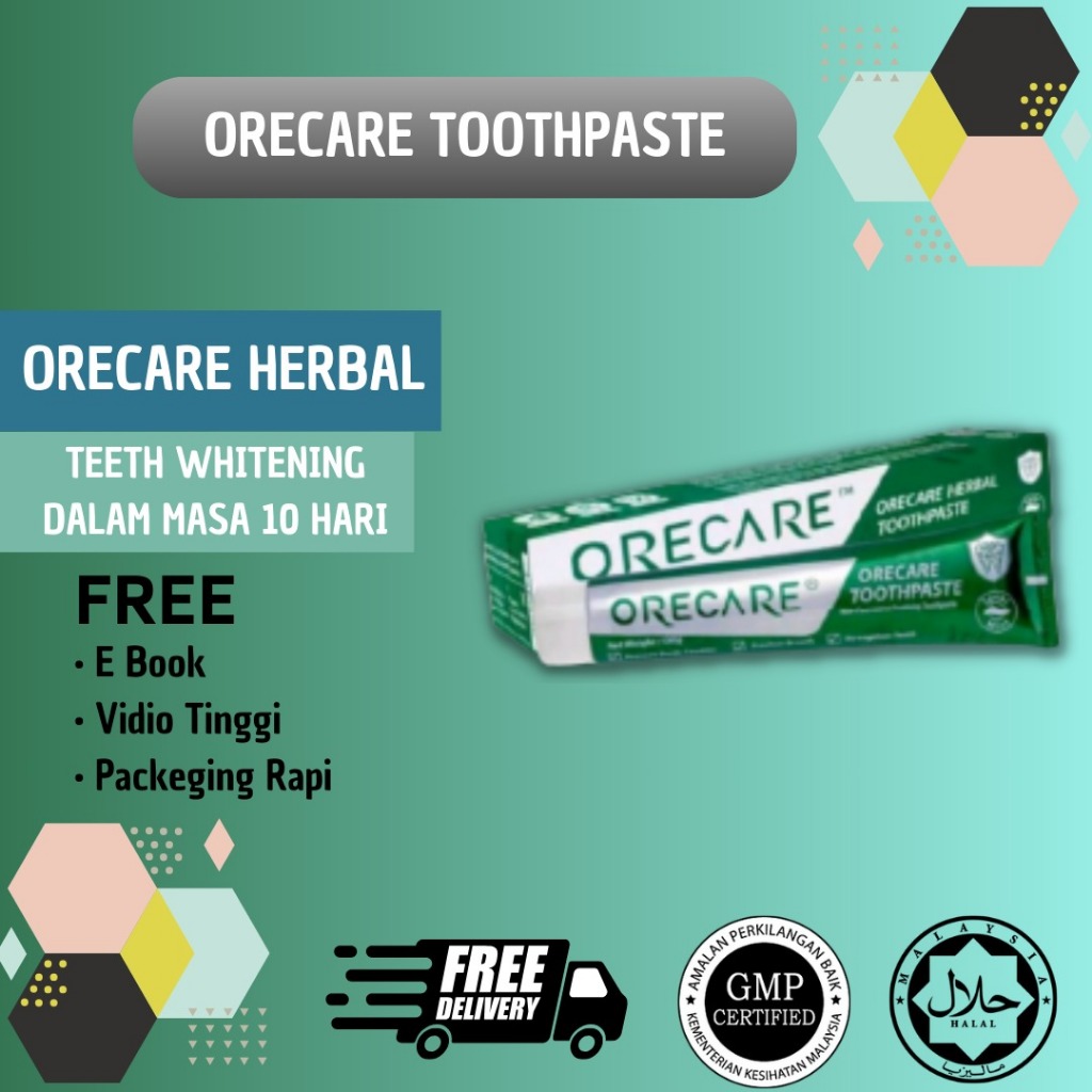 TOOTHPASTE ORECARE HERBAL SUPER TEETH WHITEHING penghilang karang gigi ...