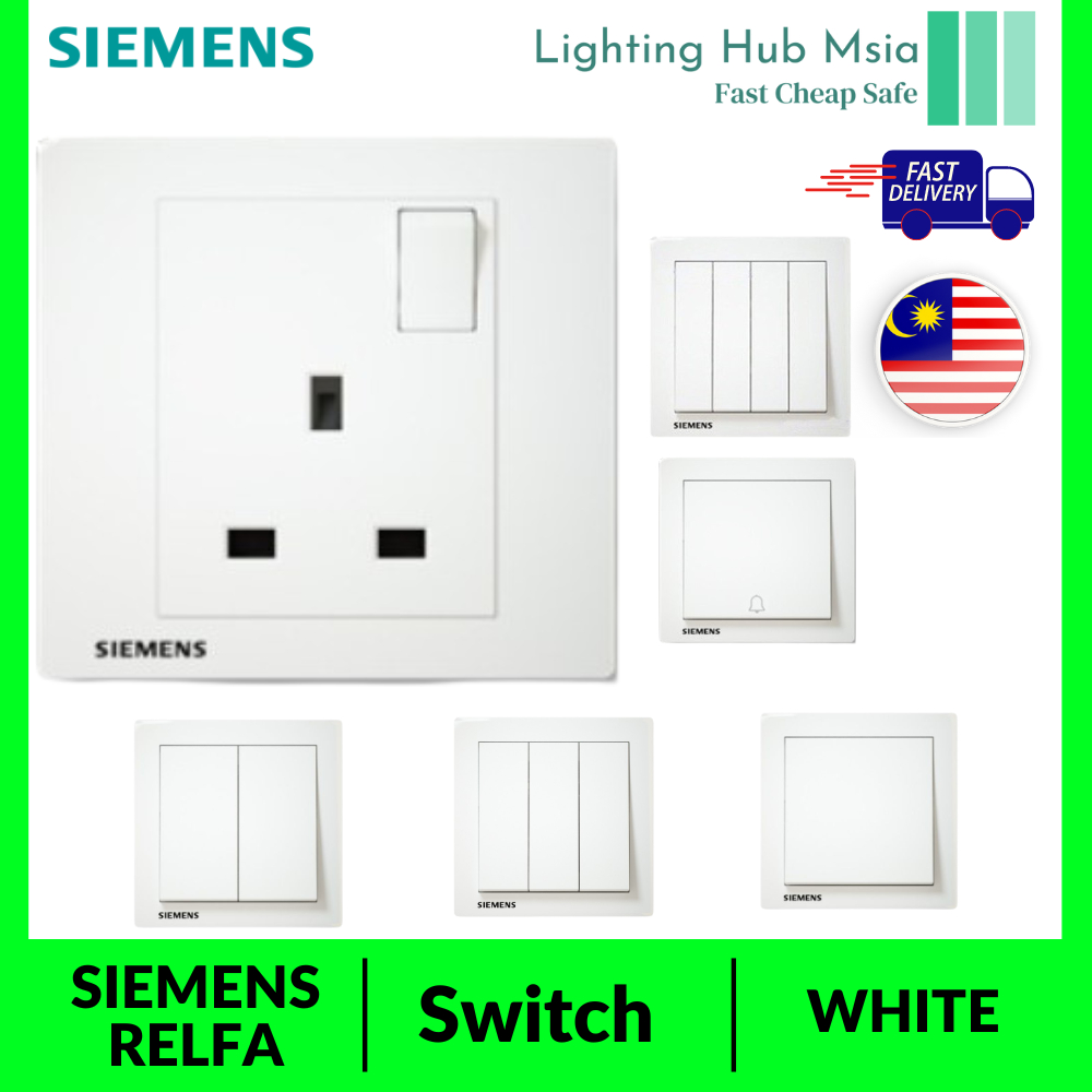 SIEMENS RELFA 1/2/3/4 GANG 1/2 WAY 13A/15A BELL SWITCH SOCKET 20A ...