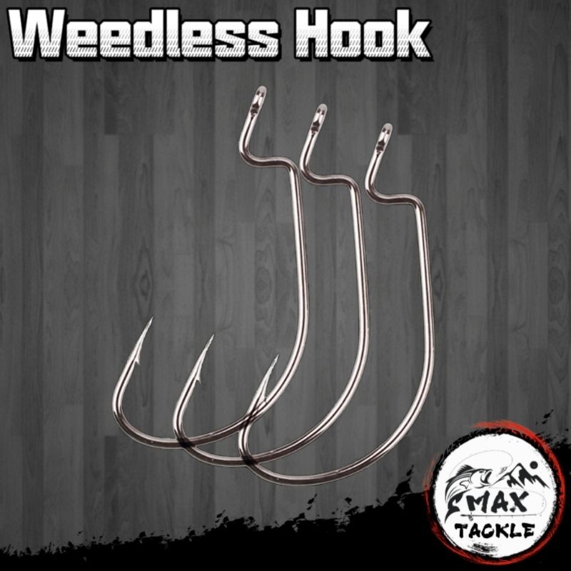 Weedless Hook Soft plastic Casting High Carbon Metal Mata Kail mancing ...