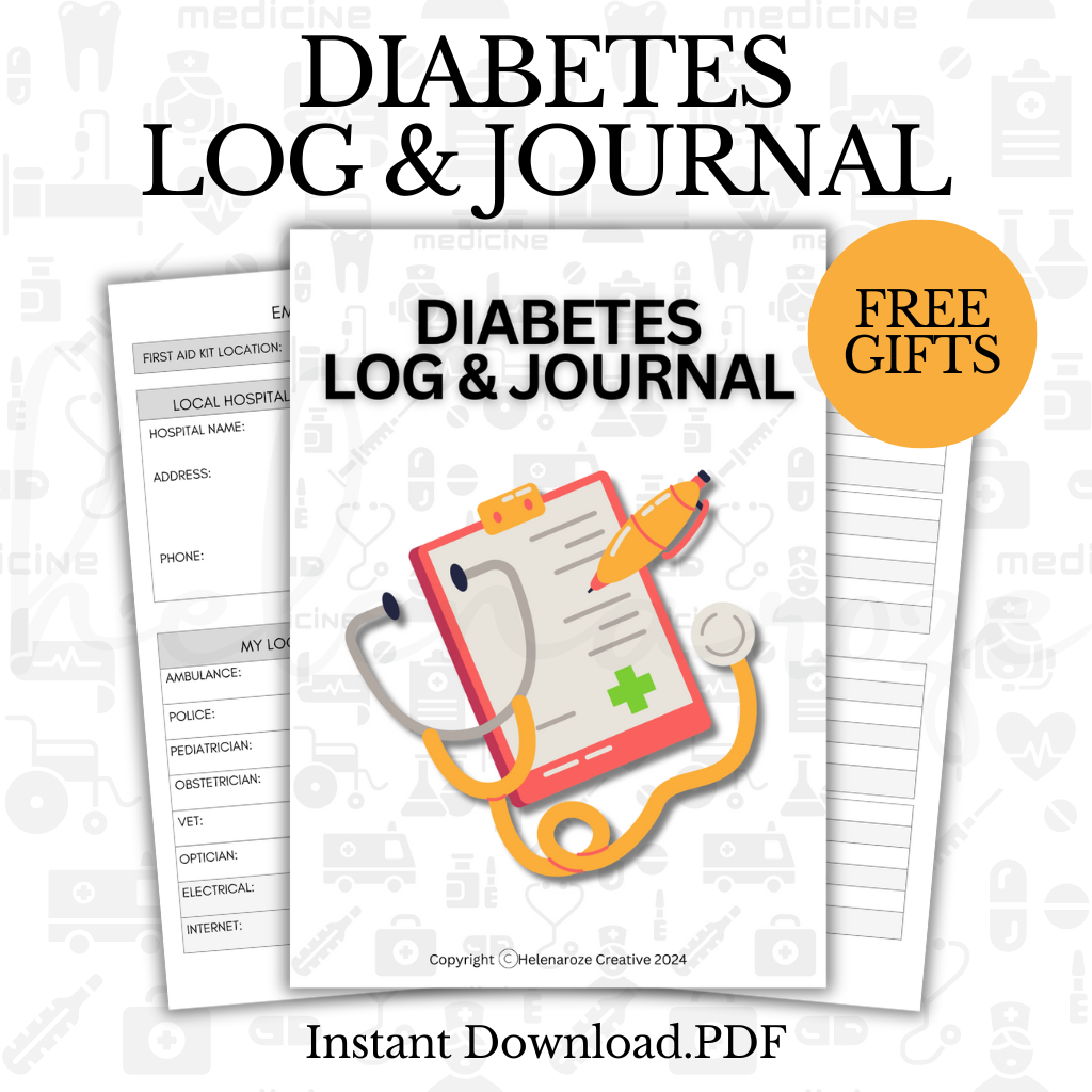 Diabetes Tracker Diabetes, Journal Planner Diabetic Journal Health ...