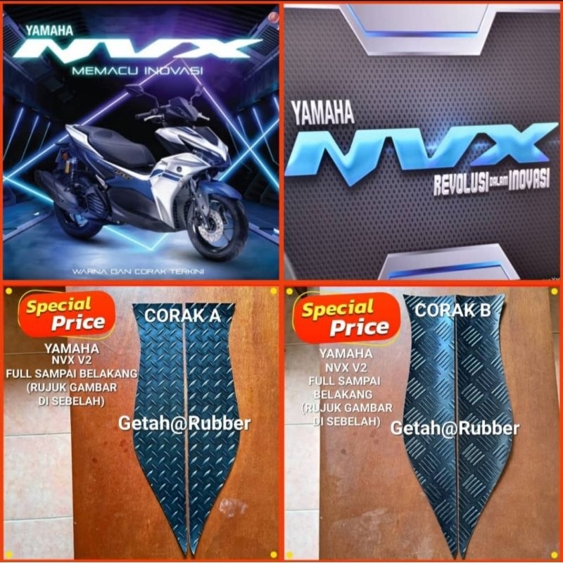 YAMAHA NVX V2 (MODI SAMPAI BELAKANG) CARPET KARPET PEMIJAK KAKI ...