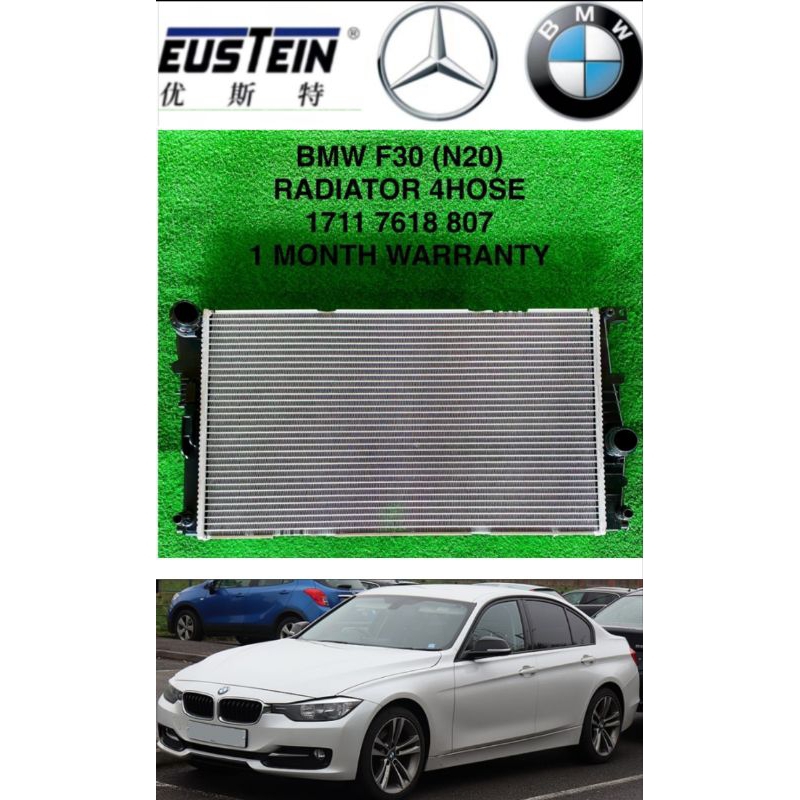 (EUSTEIN)BMW F30 N20 320I RADIATOR 4 HOLE(1 MONTH WARRANTY) | Shopee ...