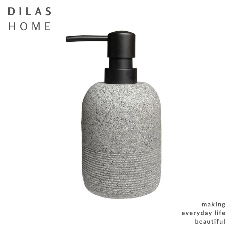 DILAS HOME Modern Grey Sandstone Resin Soap Shampoo Lotion Liquid ...