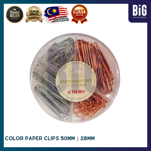 【READY STOCK】COLOR PAPER CLIPS 50MM | 28MM | Shopee Malaysia