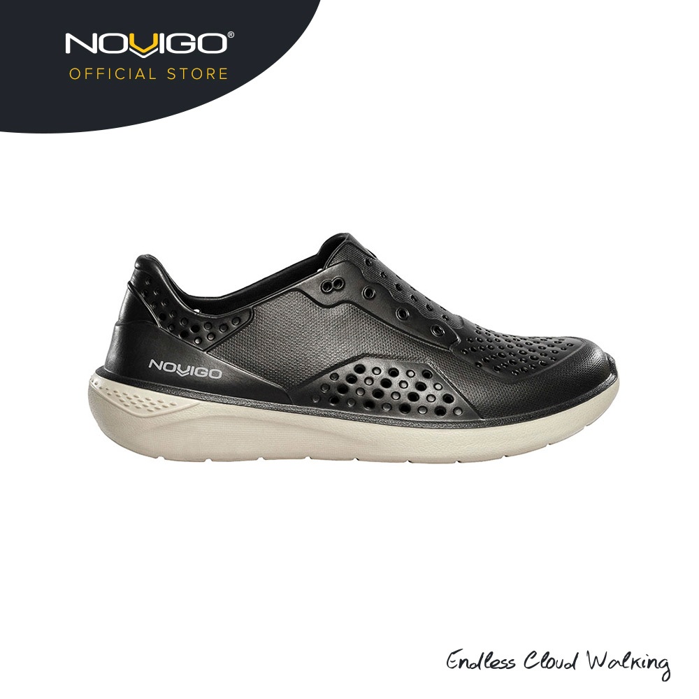 Novigo® Zed Dual Density Unisex Eva Sandal (Shadow Black/Light Oak ...