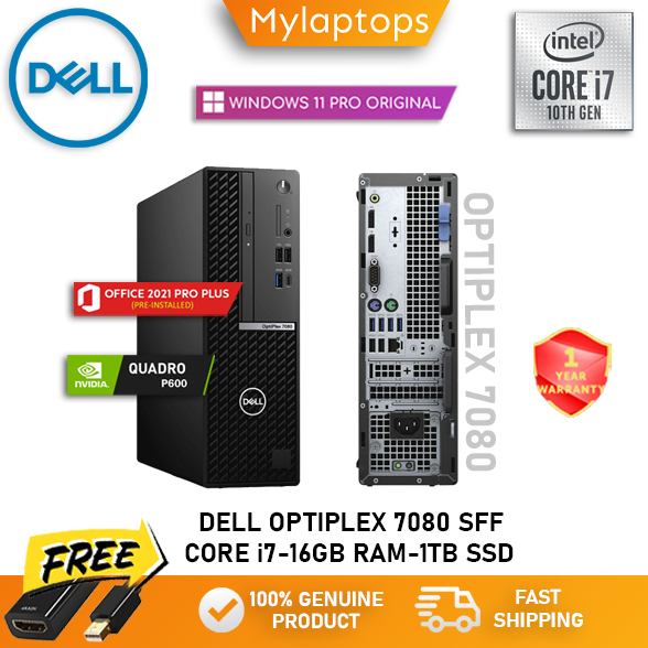 DELL OPTIPLEX 7080 SFF / INTEL CORE i7-10TH GEN / UP TO 64GB RAM - 1TB ...