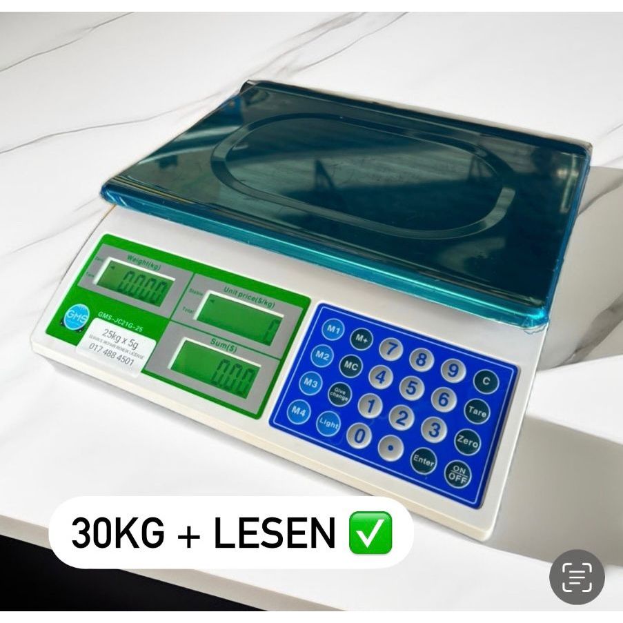 25kg /30kg /40kg Timbang Digital Pricing Scale / Electronic Digital Price Computing / Penimbang ...