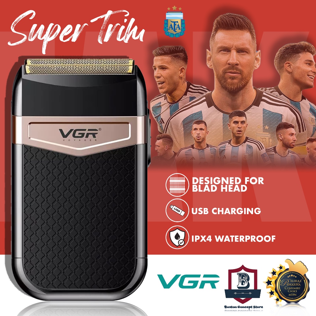 VGR Professional V-331 Men Shaver Rechargeable Waterproof Double Shaver ...
