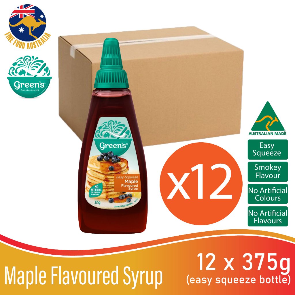Australia Green's Maple Flavoured Syrup | 12 x 375ml | Authentic ...
