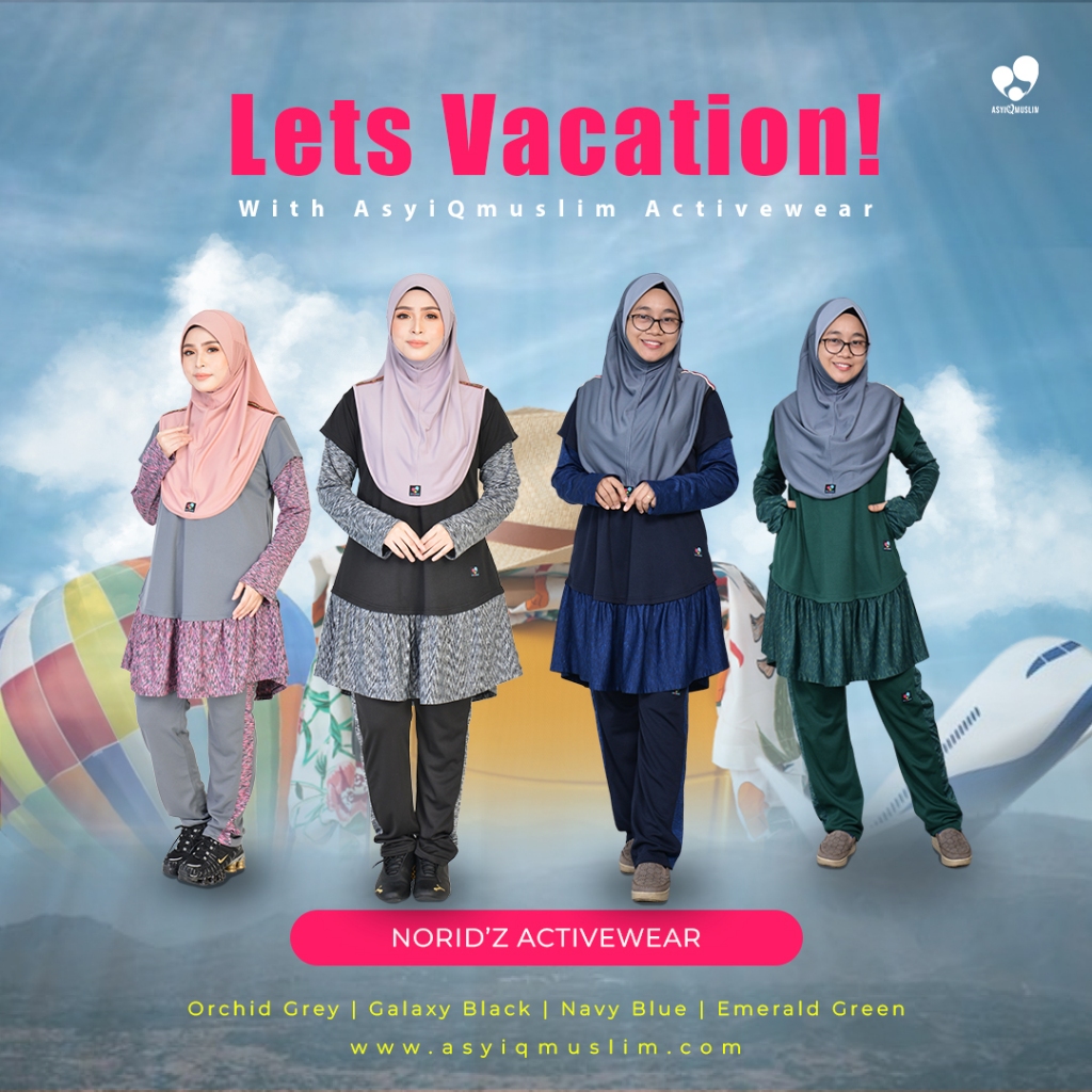 asyiqmuslim Baju Sukan Muslimah Noridz Activewear Baju Mandi Perempuan ...