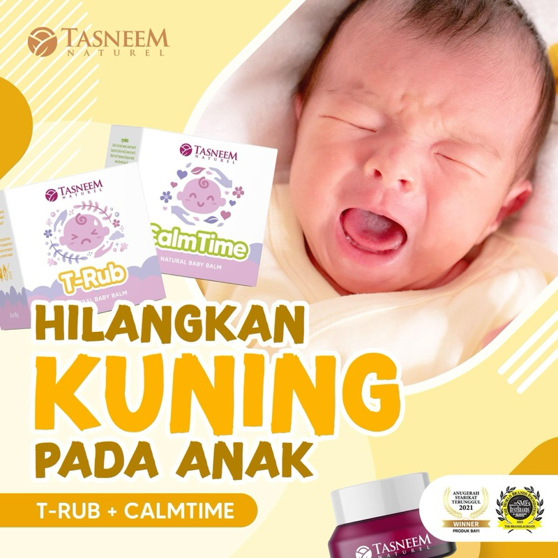 💜 Tasneem Naturel Newborn Baby Balm Bayi Jaundice Tammy T Rub Calm Time ...