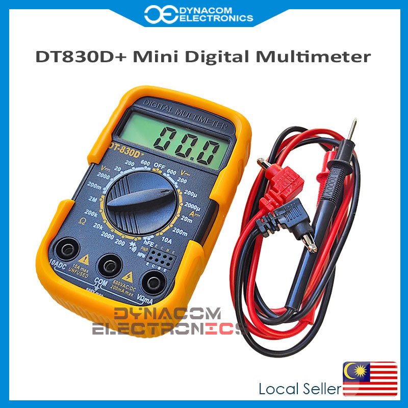 DT830D Portable Mini Digital Multimeter with Buzzer & Battery [Multimeter Digital] | Shopee Malaysia