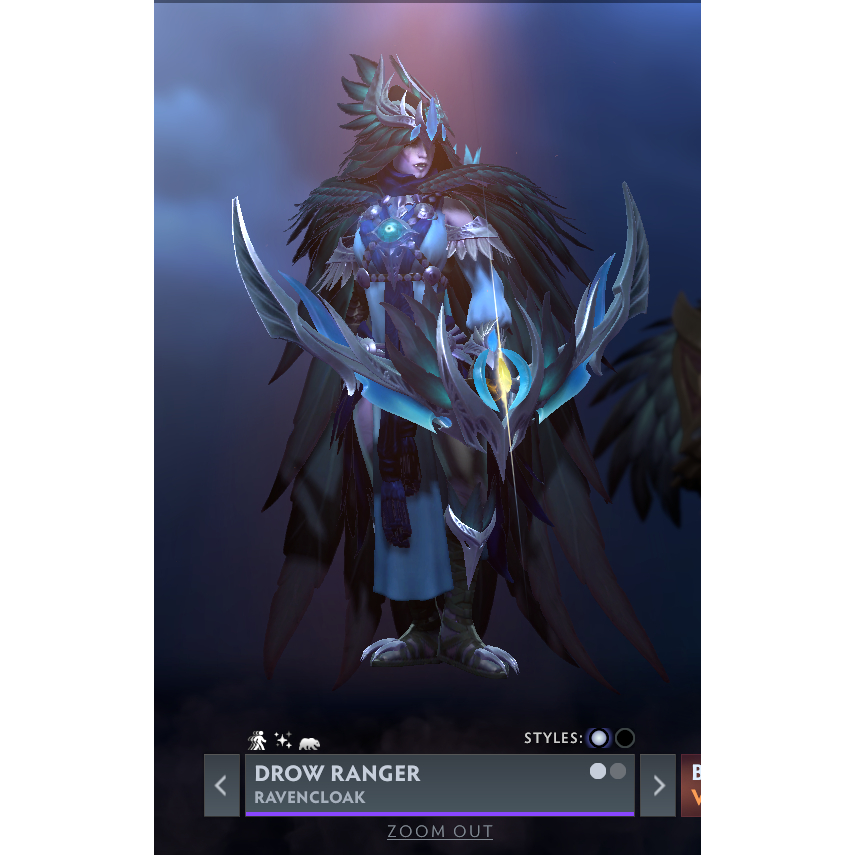 Dota 2 - Drow Ranger - Ravencloak - Crownfall Treasure 2 II | Shopee Malaysia