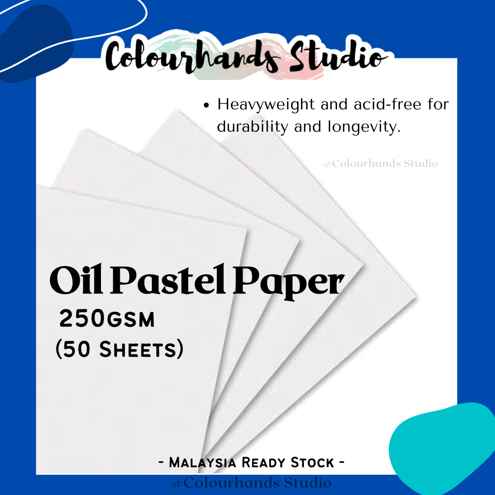 Oil Pastel Painting Paper Pack 250gsm 50's Pack | Shopee Malaysia