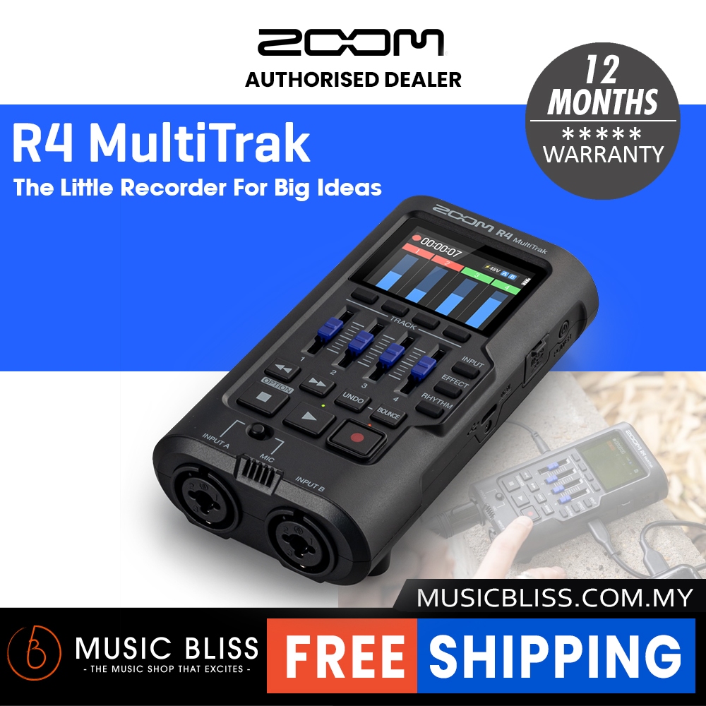 Zoom R4 MultiTrak SD Recorder and USB Audio Interface (R-4) | Shopee ...