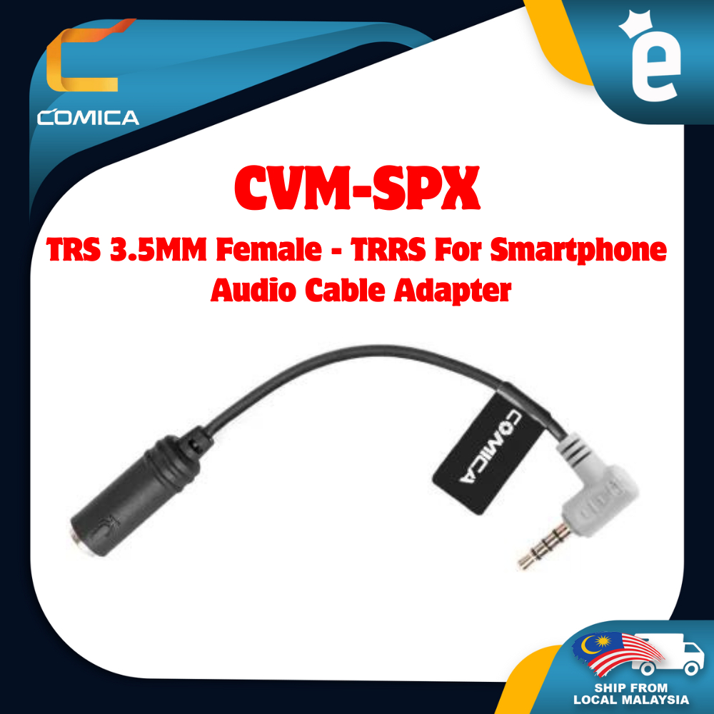 Comica CVM-SPX Audio Cable Adapter (TRS 3.5mm Female--TRRS for Smartphone) | Shopee Malaysia
