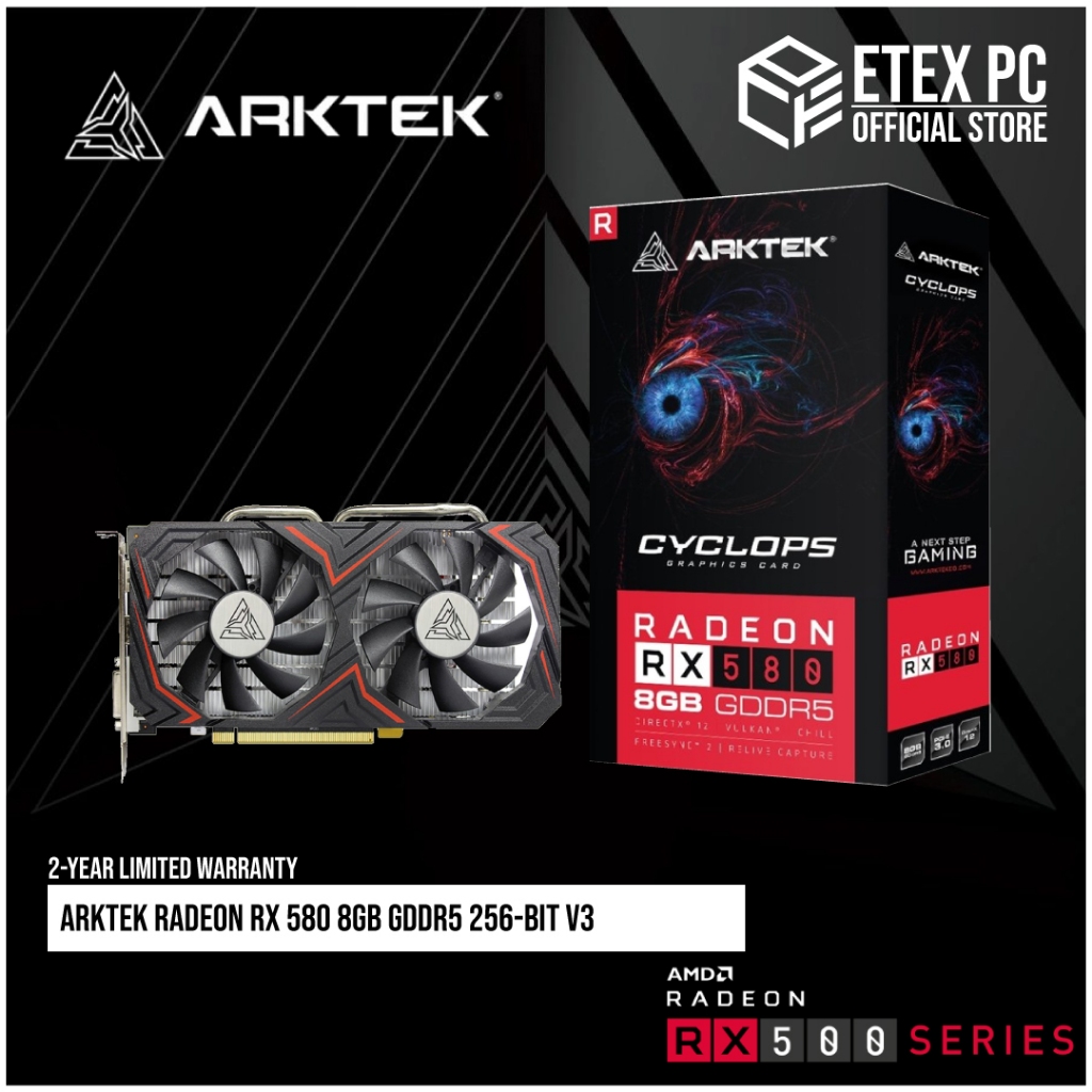 ARKTEK Radeon RX 580 8GB GDDR5 256-bit V3 # AKR580D5S8GH1A | Shopee Malaysia
