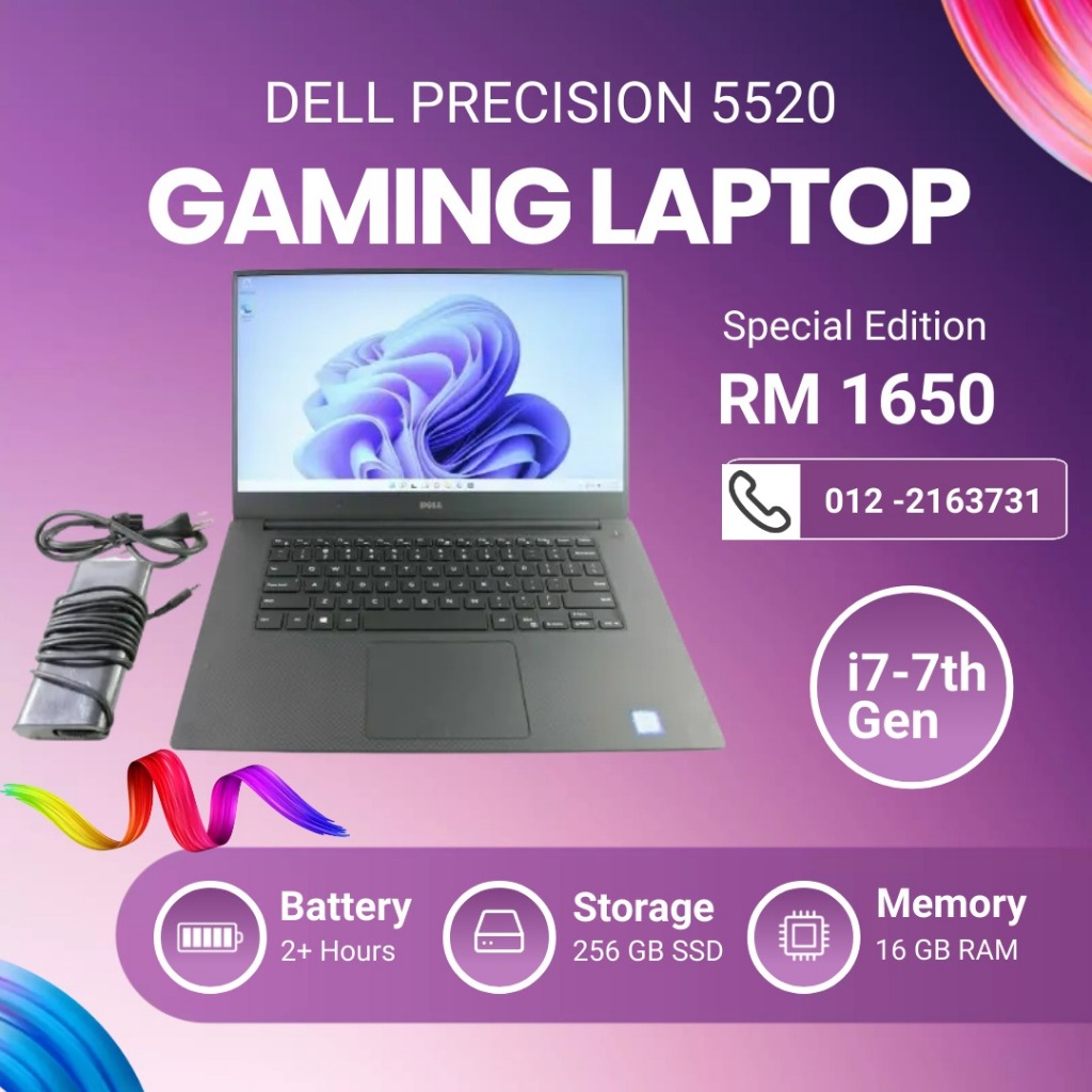 Dell Precision 5520 Workstation | 16GB RAM | 256GB SSD | 4GB GPU ...