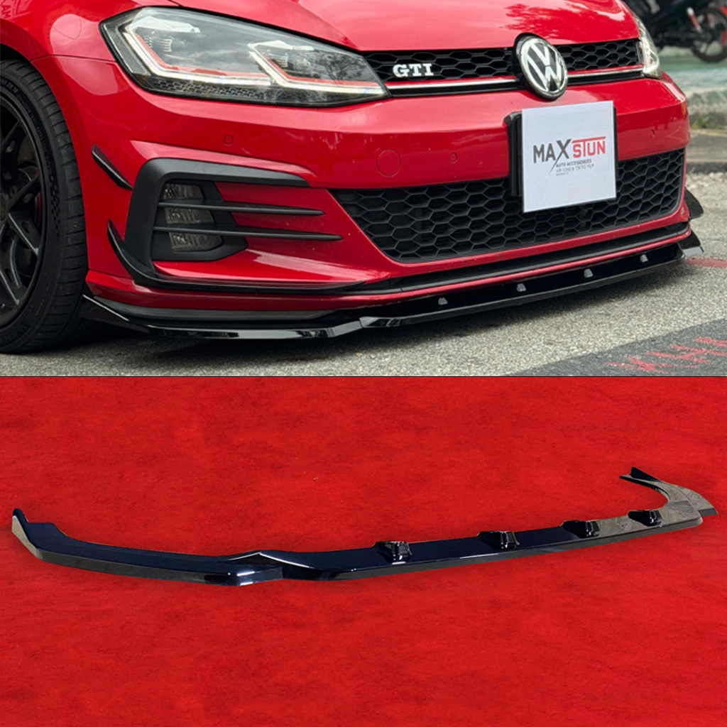 VW Volkswagen Golf MK7 MK7.5 GTI R Design Max V9 Front Lip Splitter ...
