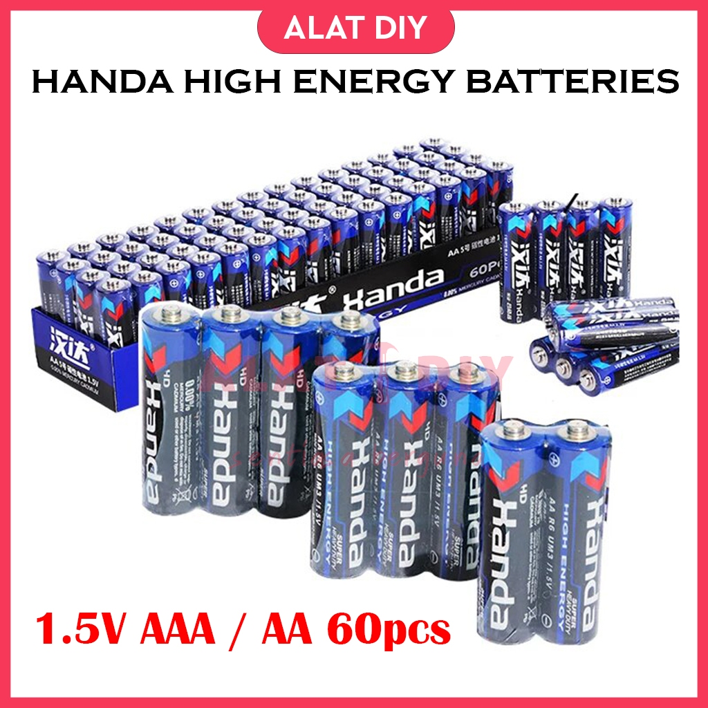 ALATDIY AA AAA Carbon Dry Batteries Toy Battery Handa Dry Bateri Kering ...