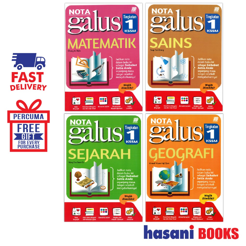 Hasani Sasbadi Buku Rujukan Nota Galus Tingkatan 1 KSSM | Shopee Malaysia