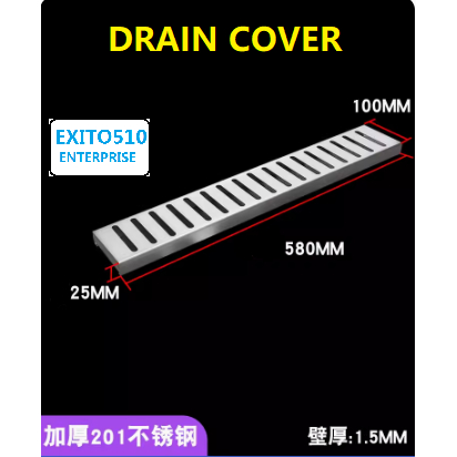 PENUTUP LONGKANG/ Stainless steel drain cover(100MM x 25MM x 580MM ...