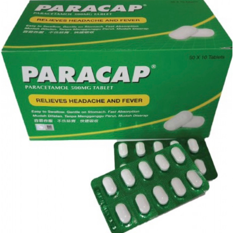 Paracap Paracetamol 500mg 10s/Stp | Shopee Malaysia