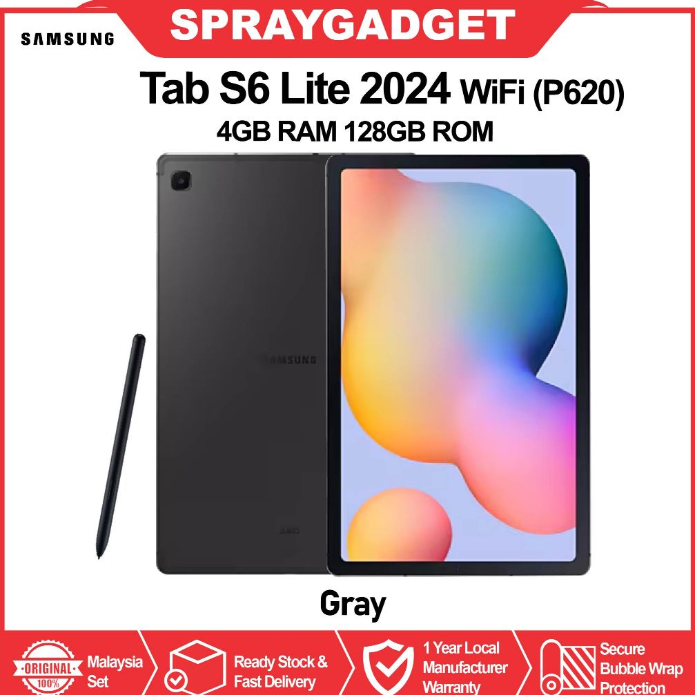 Samsung Galaxy Tab S6 Lite 2024 (WiFi P620/ LTE P625) 4GB RAM + 128GB ROM - 1 Year Samsung ...