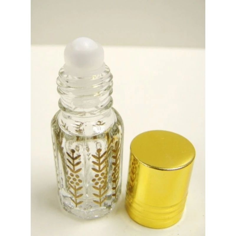 (12 pcs) 1 Box 3ml Kosong Botol Bunga empty glass bottle gold printed ...