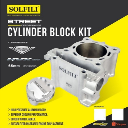 SOLFILI STREET PERFORMANCE CERAMIC BLOCK KIT WITH PISTON Y16ZR Y16 ...