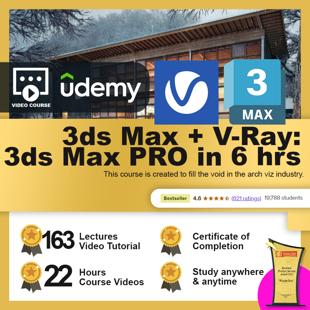 3[Video Course]ds Max + V-Ray 3ds Max PRO in 6 hrs 2022-5v | Shopee ...