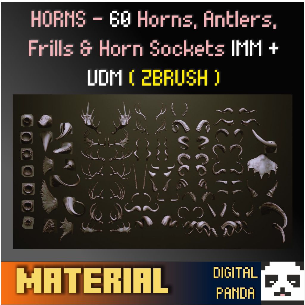 [ MATERIAL ] HORNS - 60 Horns, Antlers, Frills & Horn Sockets IMM + VDM ...