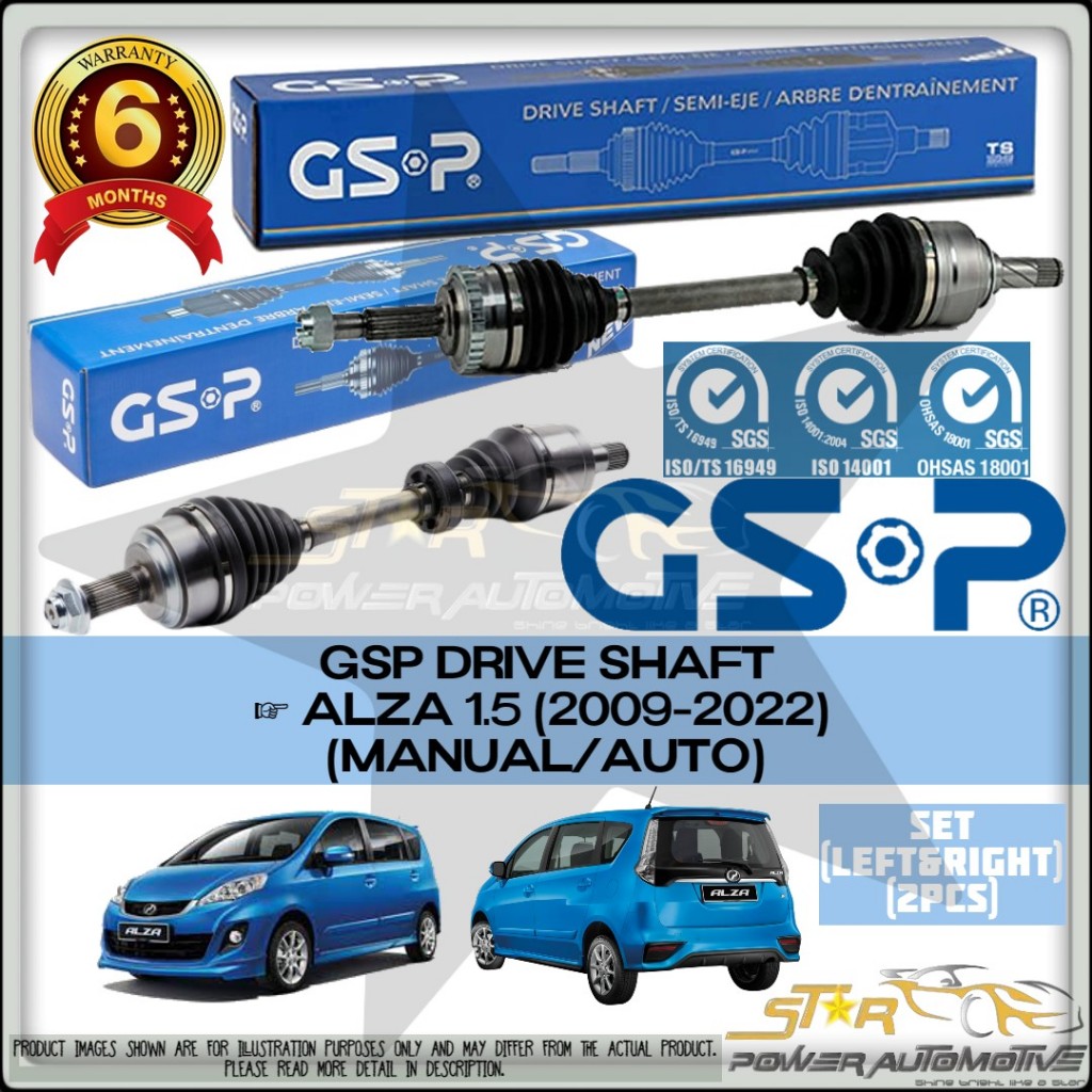PERODUA ALZA (AUTO) GSP DRIVE SHAFT (LEFT & RIGHT) | Shopee Malaysia