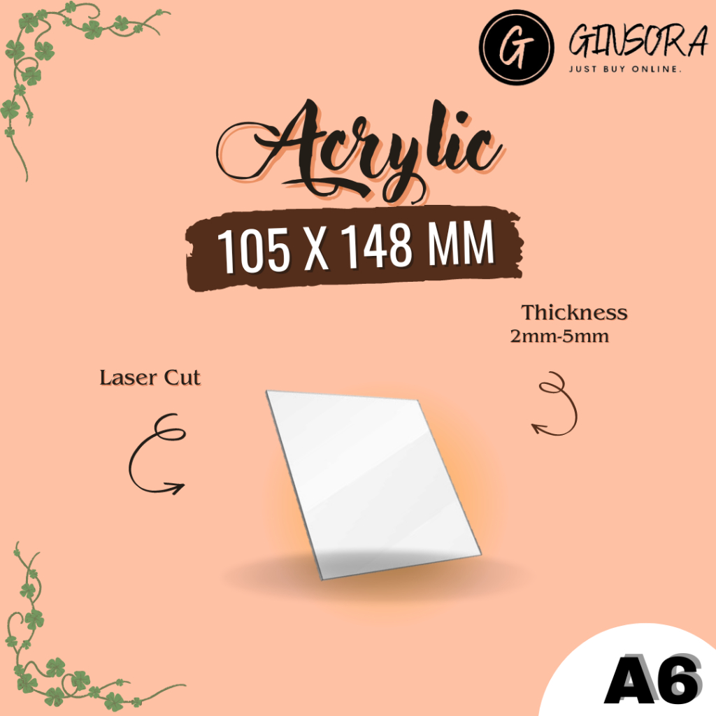 A6 Size Glossy Clear Acrylic Sheet/亚克力/Plexiglass/PMMA/Perspex 2mm/3mm ...