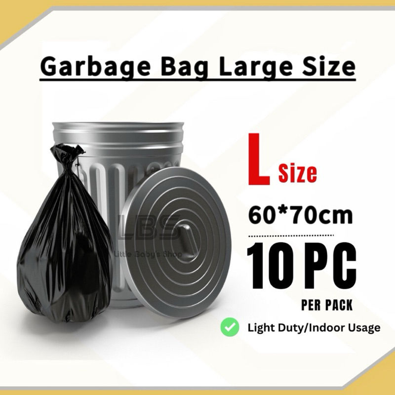 Garbage Bag Heavy Duty 60x70cm Extra Thick Rubbish Bag Plastic Sampah ...