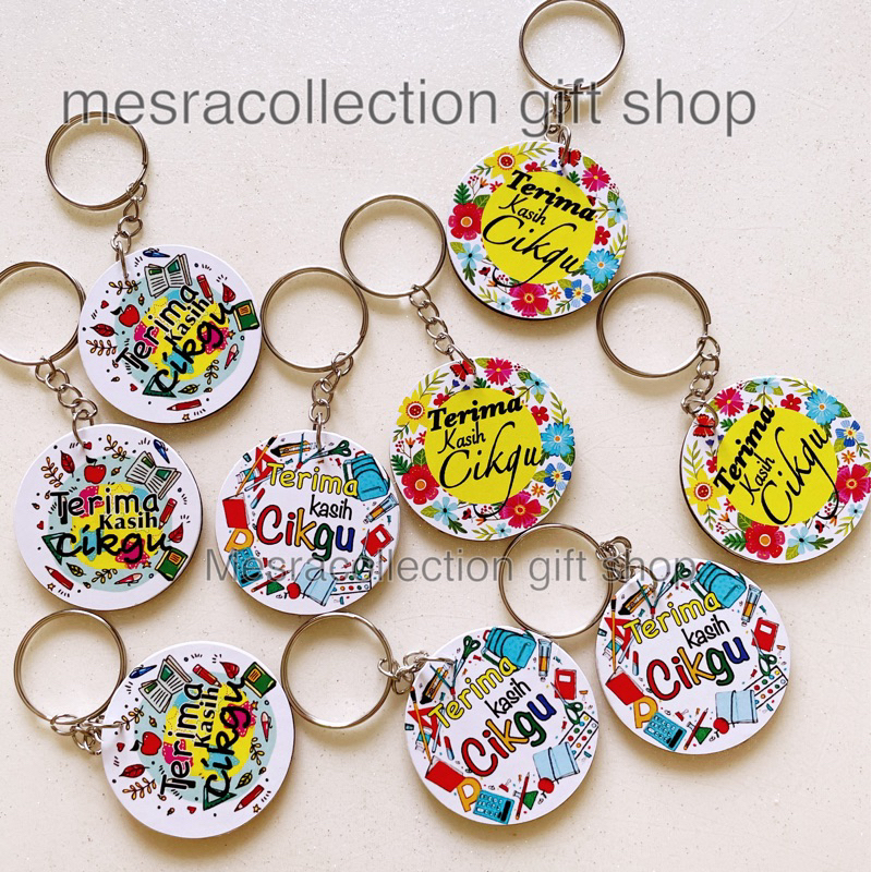 READY STOCK Keychain bajet Terima Kasih Cikgu hadiah hari guru | Shopee ...