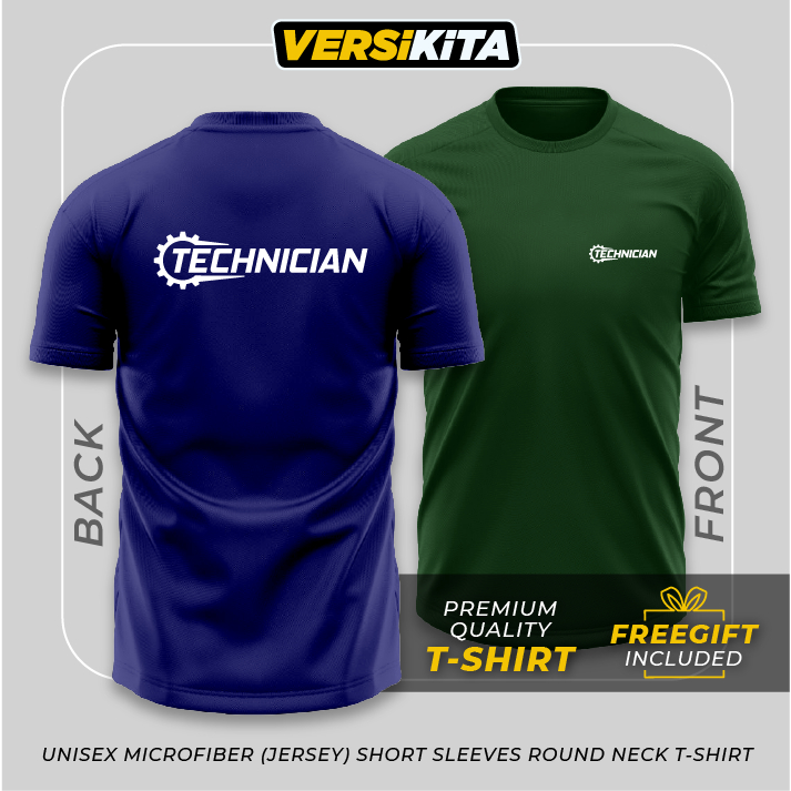 TECHNICIAN Microfiber Roundneck Short Sleeves T-Shirt / Jersey / XS ...