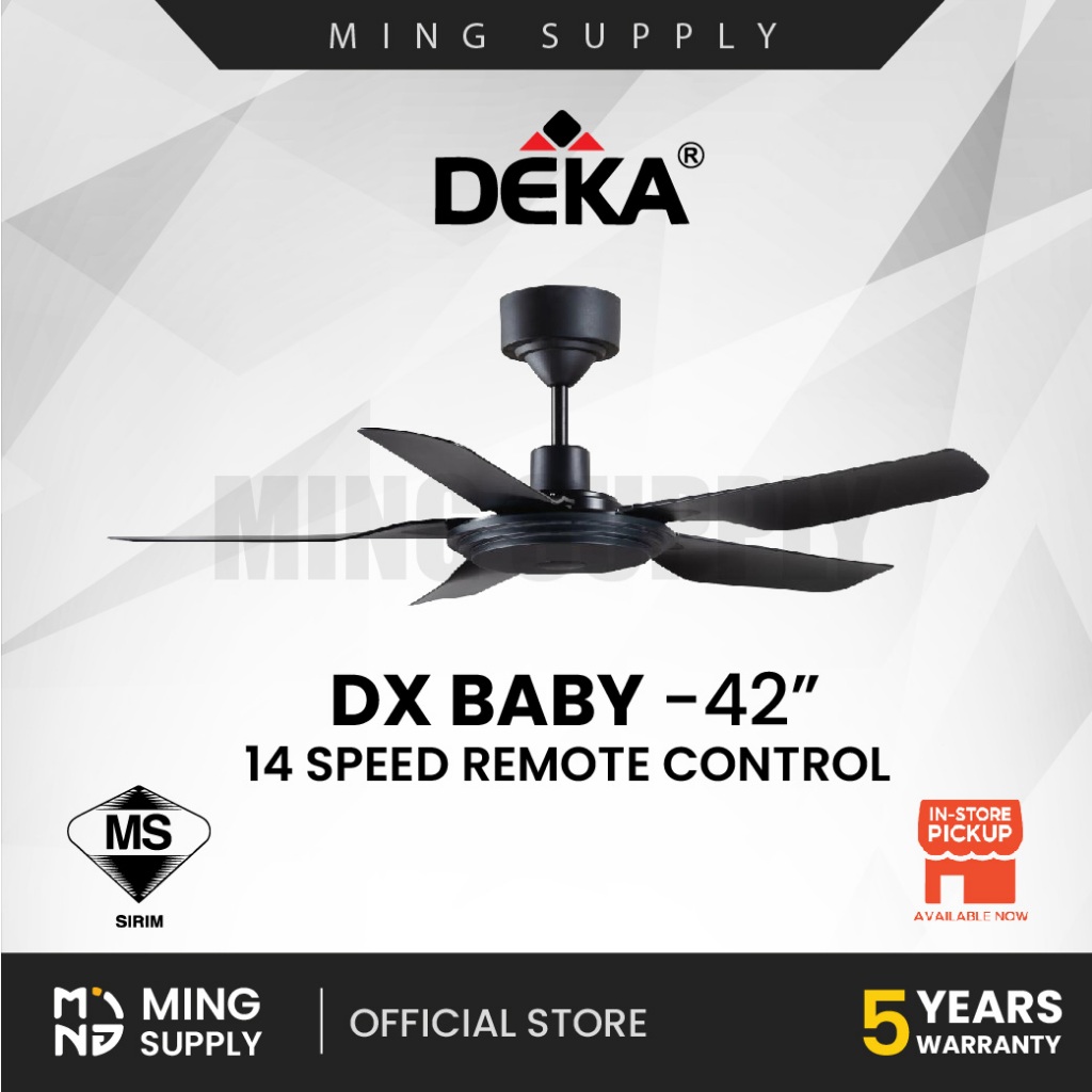 (Sirim) DEKA DX Baby Ceiling Fan 5 Blades Remote Control 42" Fans DC ...