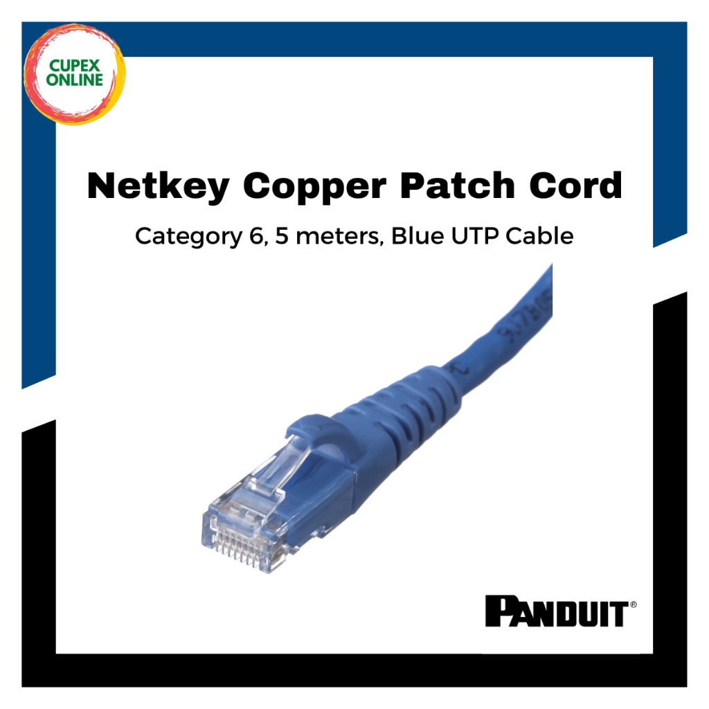 Panduit netkey UTP CAT 6 Copper Patchcord 5M Blue | Shopee Malaysia