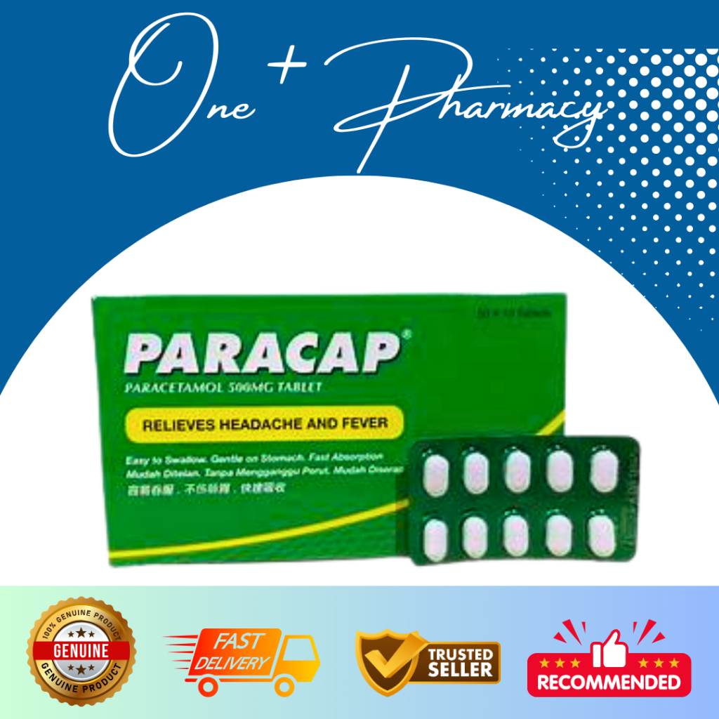 Paracap Tablet (Paracetamol 500mg) 10's (1papan) | Shopee Malaysia