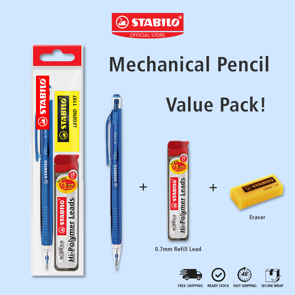Mechanical Pencil - STABILO Mechanical Pencil (0.5/0.7mm) Blister of 1 ...
