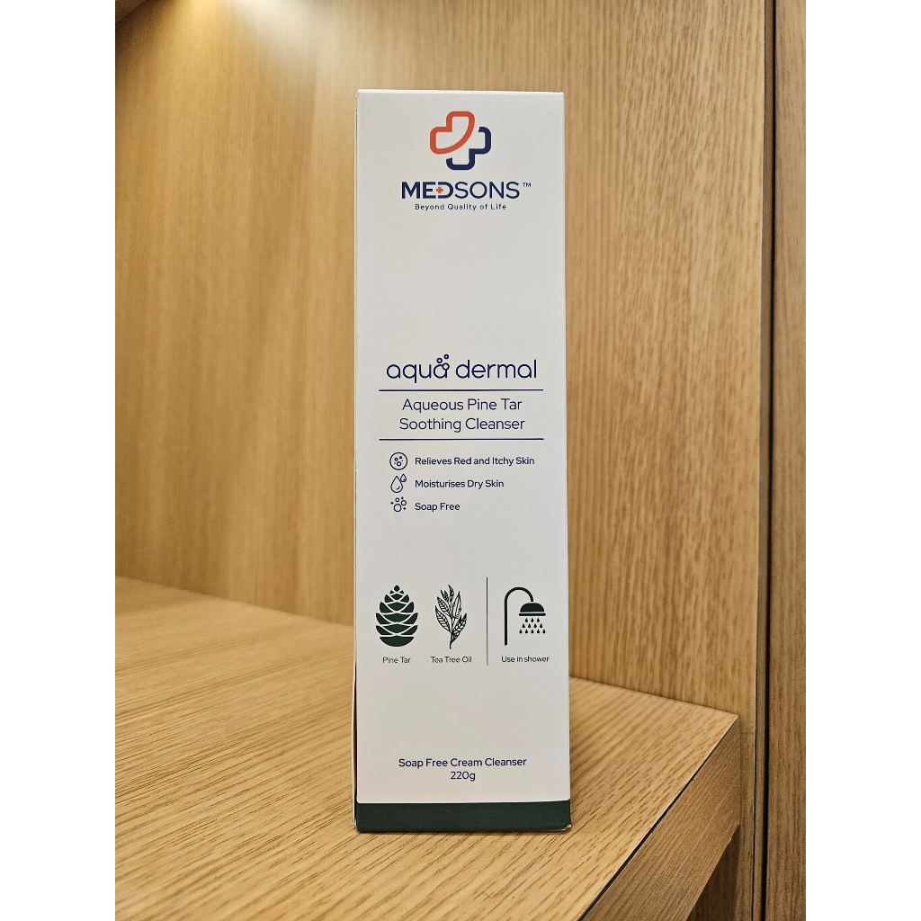 MEDSONS AQUA DERMAL AQUEOUS PINE TAR SOOTHING CLEANSER 220G | Shopee ...