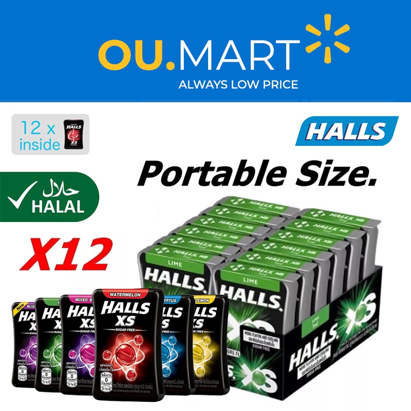 WHOLESALE Halls XS Sugar Free Outer Family Range (23's x 12) box per ...