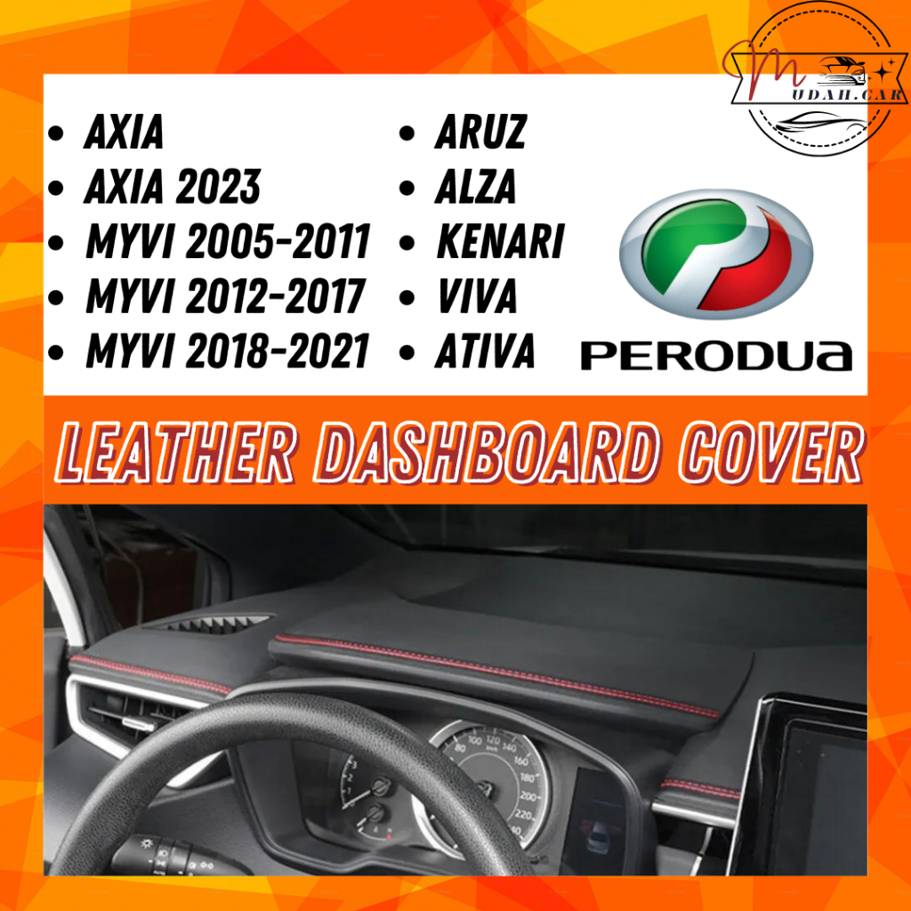 Dashboard Leather Car Cover For Perodua Car Model Axia Alza Aruz Ativa ...