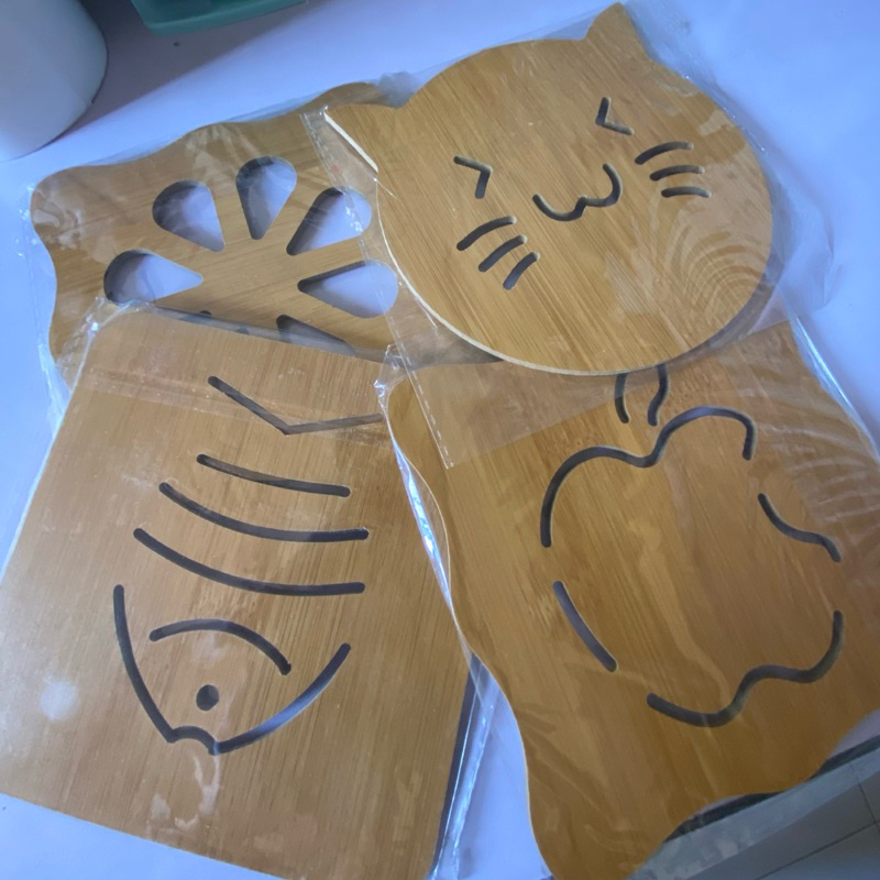 Wooden Coaster for Candle/Candle Burner/Mug/Pot | Pelapik kayu untuk ...