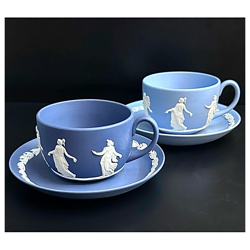 Wedgwood 🇬🇧 Jasperware Dancing Hour Teacup Set Sold Separately | Shopee ...
