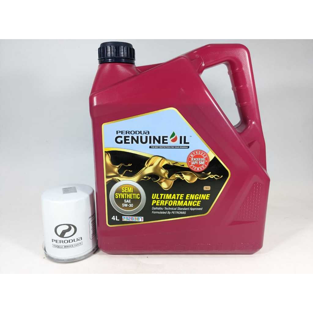 ORIGINAL Perodua Semi Synthetic Engine Oil 5W30 5W-30 Alza Myvi Myvi ...